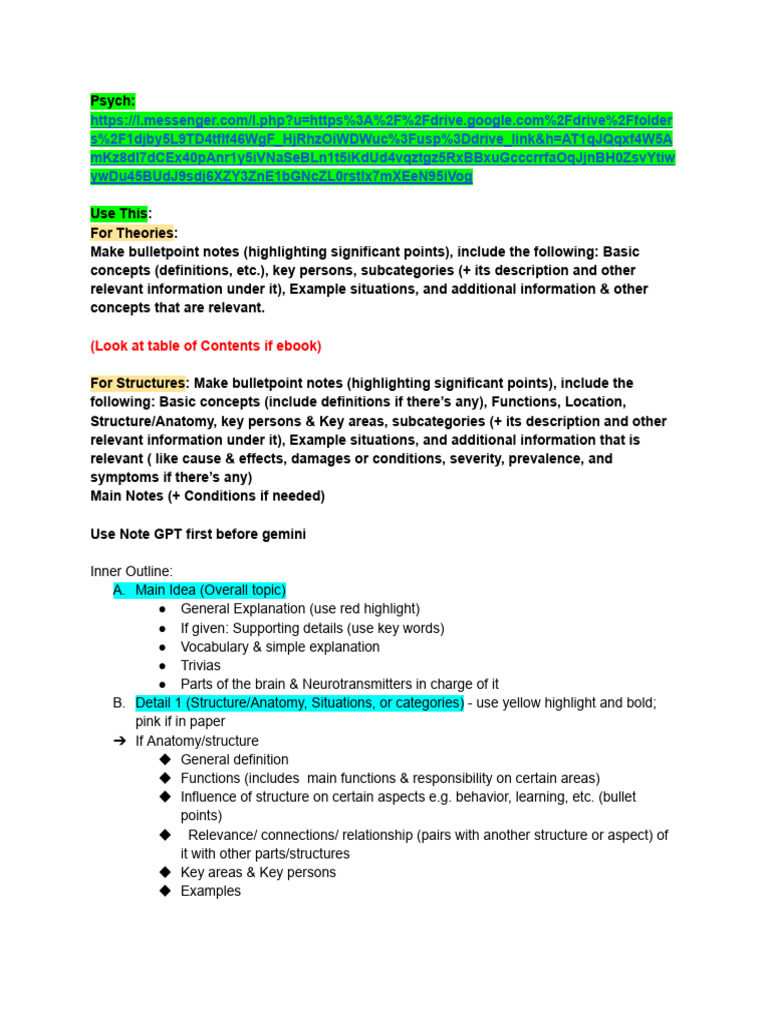 Secondyear Psych Class Notes1 | PDF | Concept | Information