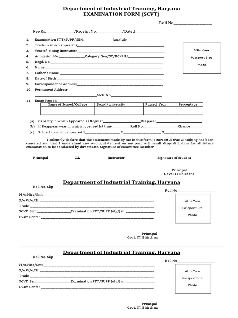 Exam Form (Scvt) | PDF | Chess Theory | Chess