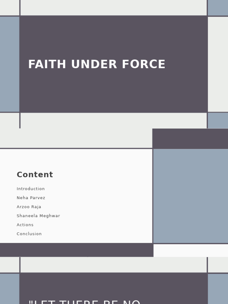 Faith Under Force | PDF