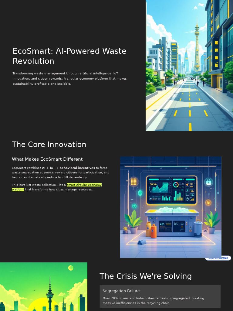 EcoSmart: AI Waste Management Solution | PDF | Waste Management ...