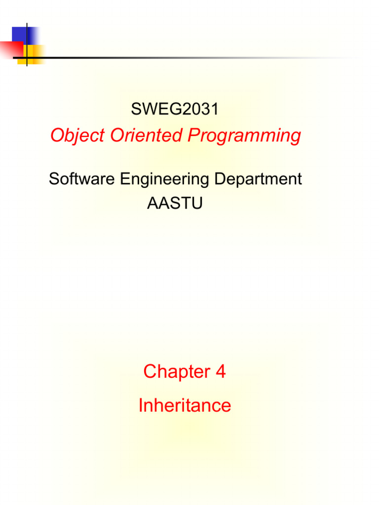 Chapter 4-Inheritance 83184 2 | PDF | Class (Computer Programming ...