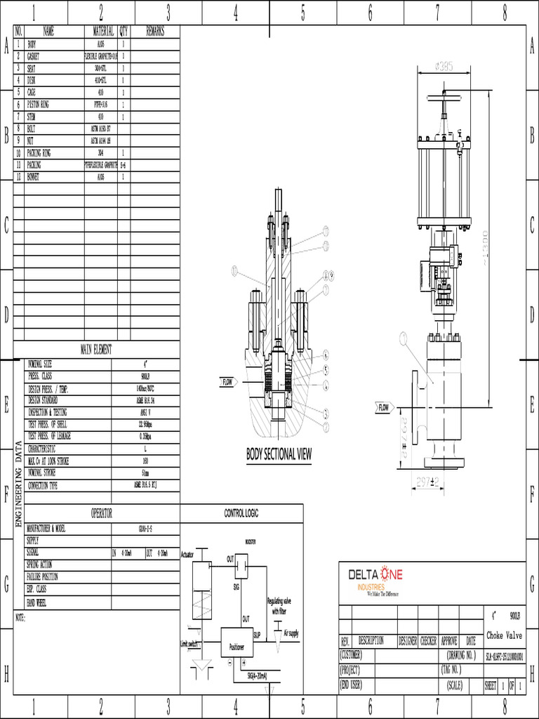 Drawing Choke Valve | PDF