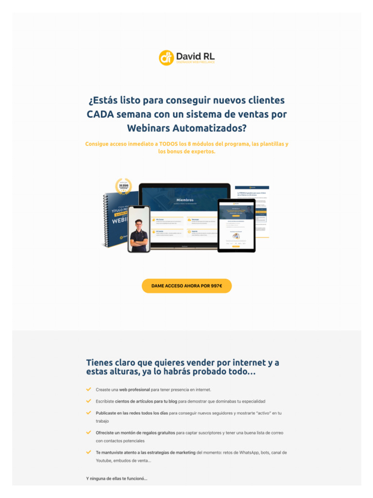 Landing Ejemplo Webinar Master | PDF