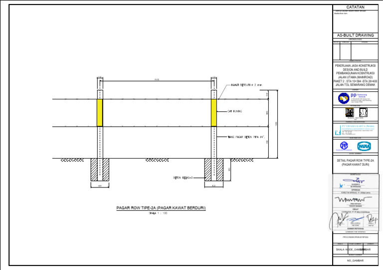 Detail Pagar ROW Tipe-2A Kawat Duri | PDF