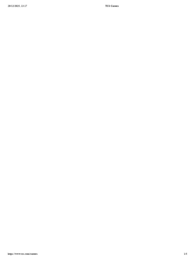 TCS Careers | PDF