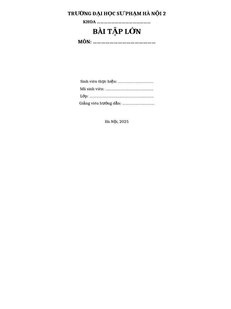 Bia Bai Tap Lon A2 | PDF