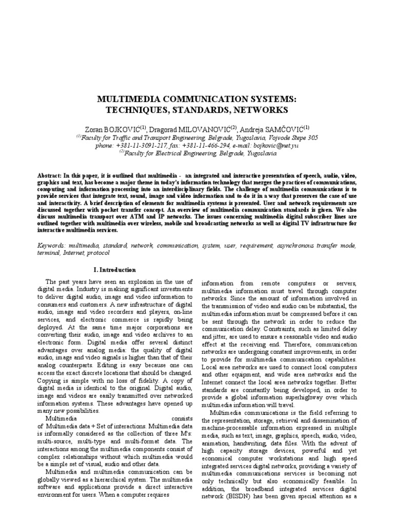 Communication System | PDF | Computer Network | Data Compression