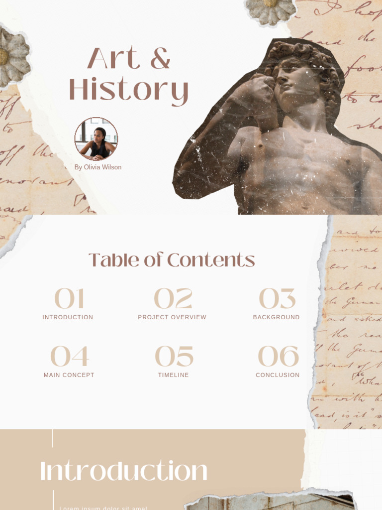 Beige Scrapbook Art and History Presentation | PDF