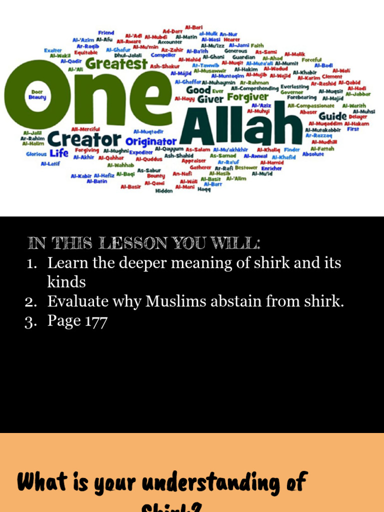 Understanding Shirk in Islam | PDF | Islamic Belief And Doctrine ...