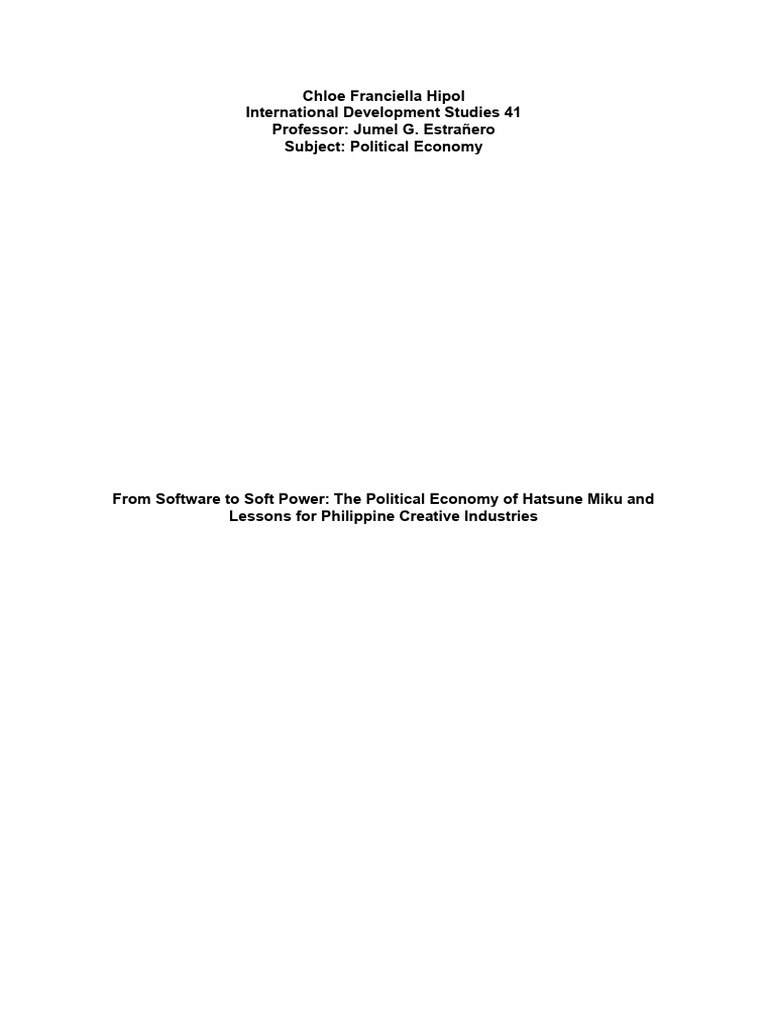 HIPOL-From Software to Soft Power_ the Political Economy of Hatsune ...