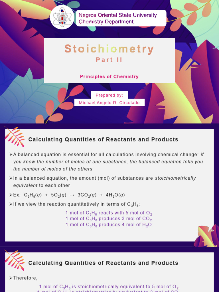 Stoichiometry: Reactants, Products, Yields | PDF | Stoichiometry | Mole ...