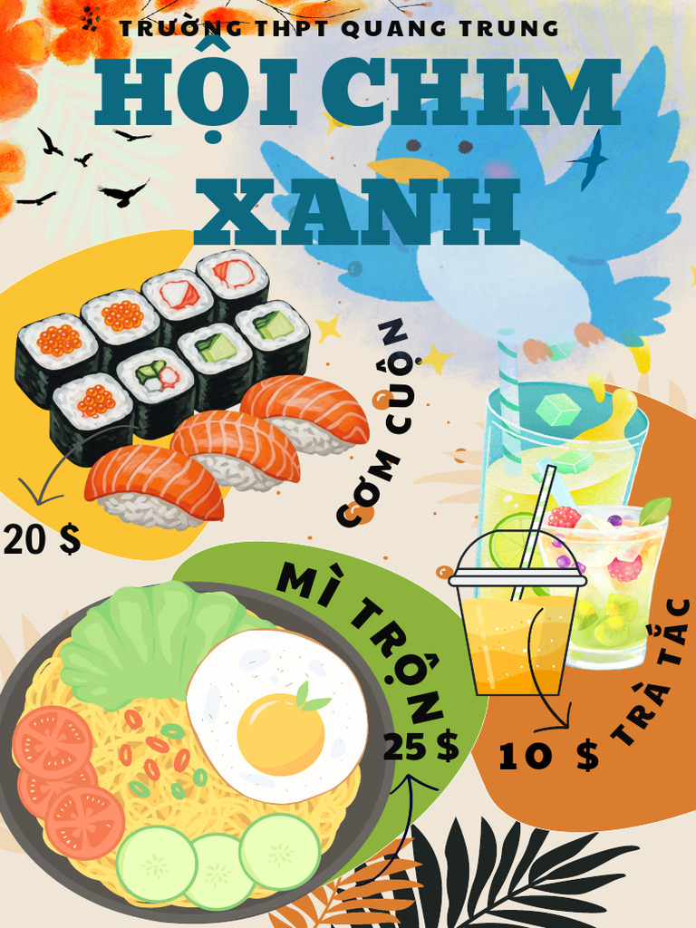 Yellow Green Colorful Asian Food Menu | PDF
