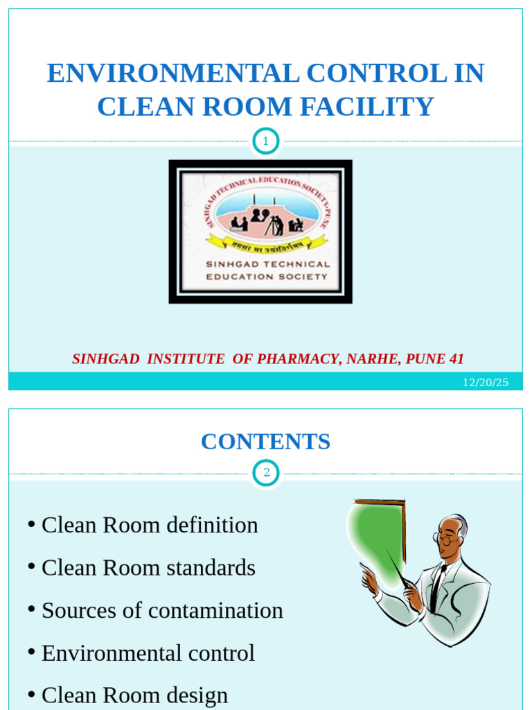 Clean Room Environmental Control Guide | PDF