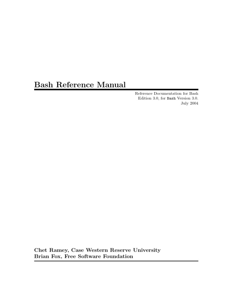 Bash Ref | PDF | Parameter (Computer Programming) | Regular Expression