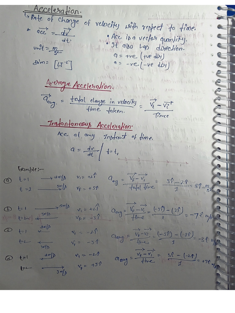 Speed and Velocity Class Notes | PDF