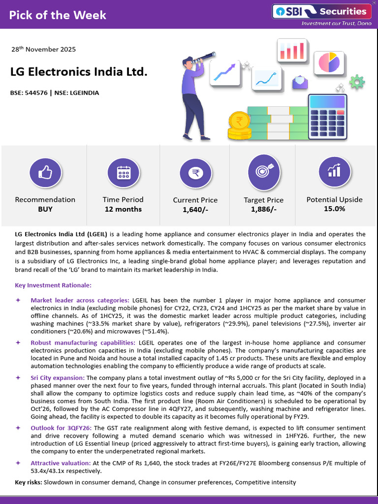 LG Electronics India: Market Leader Insights | PDF | Home Appliance ...