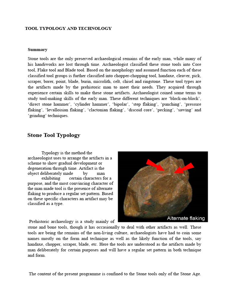 Stone Tool Typology and Technology | PDF | Tools | Stone Age
