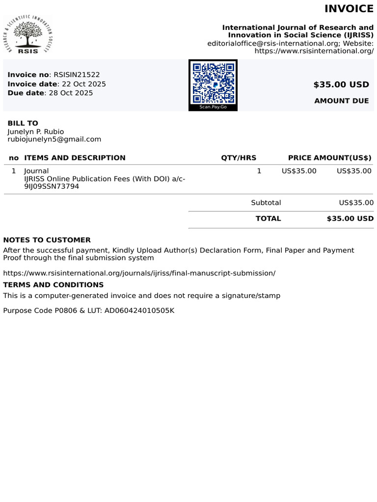 9IJ09SSN73794 Invoice | PDF