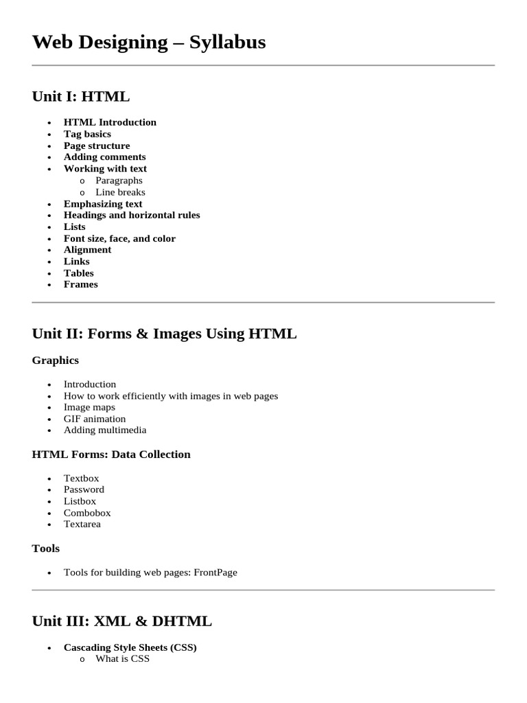 Web Designing | PDF