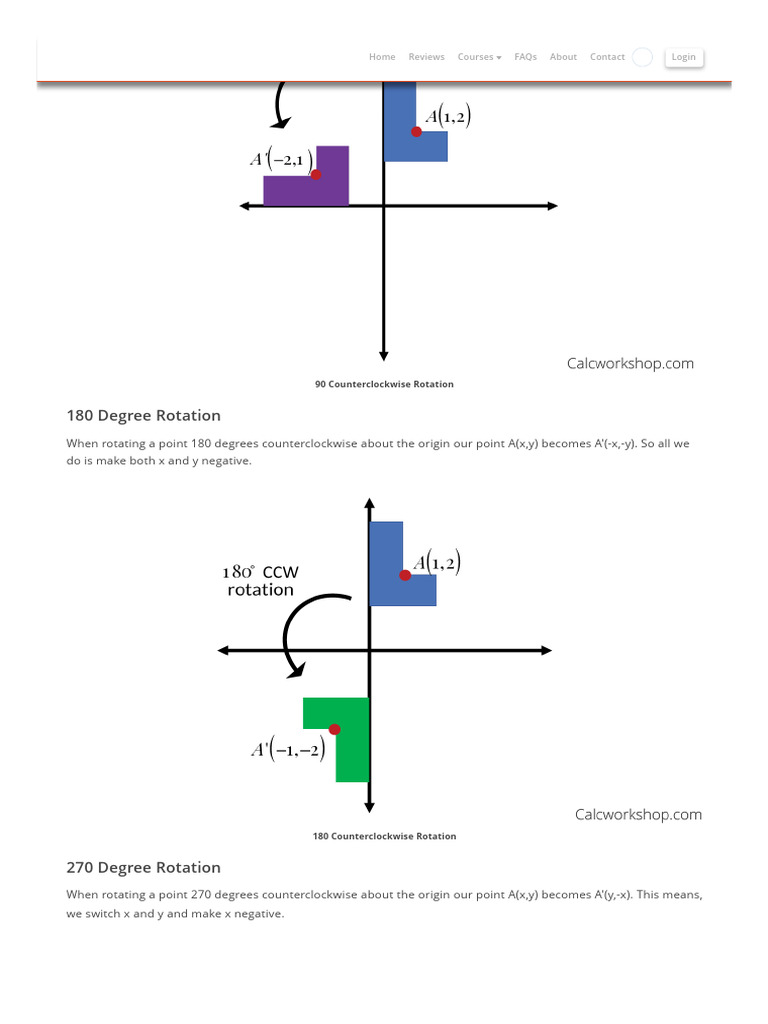 Rotation Rules (Explained W - 16 Step-By-Step Examples!) | PDF