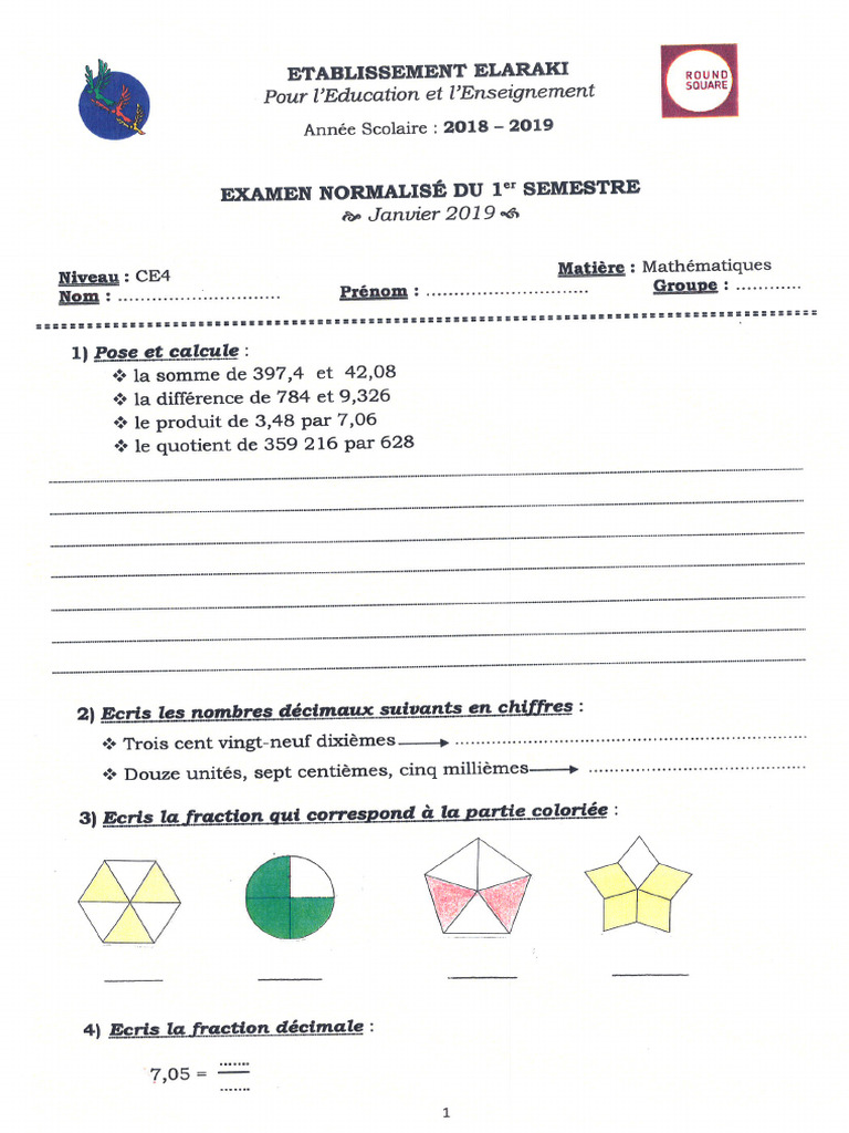 Maths Controle A | PDF