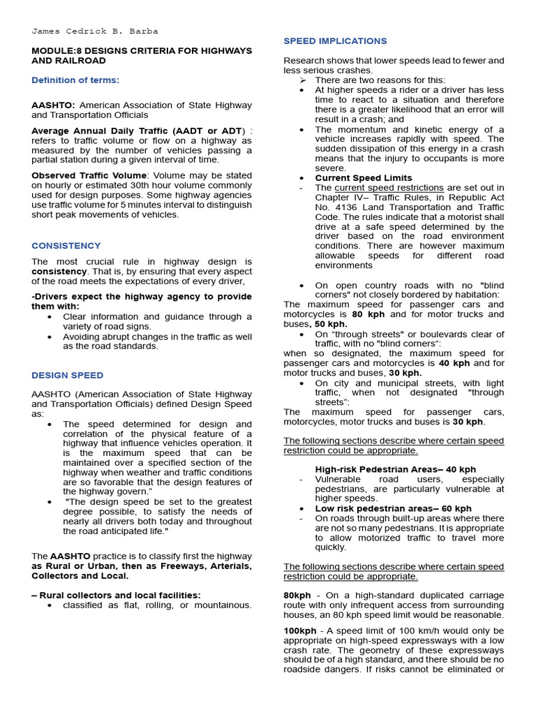 PDF 8 Notes 2 Merged | PDF | Road | Traffic