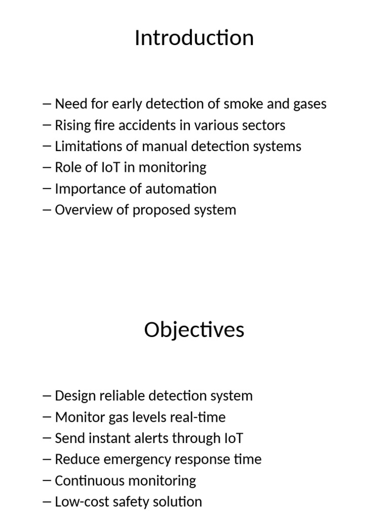 Smoke Gas Detection IoT Presentation | PDF