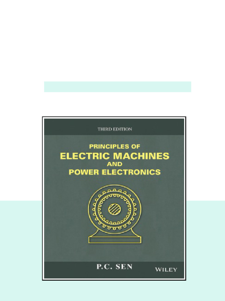 Principles Of Electric Machines And Power Electronics 3rd Edition P C ...