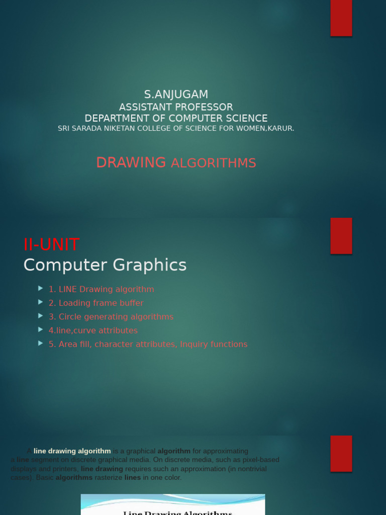 Computer Graphics Drawing Algorithms | PDF | Rgb Color Model | Graphic ...