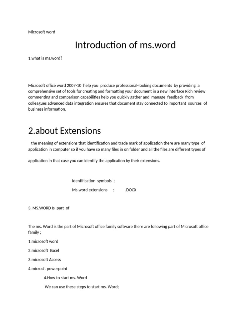 Introduction to Microsoft Word Basics | PDF