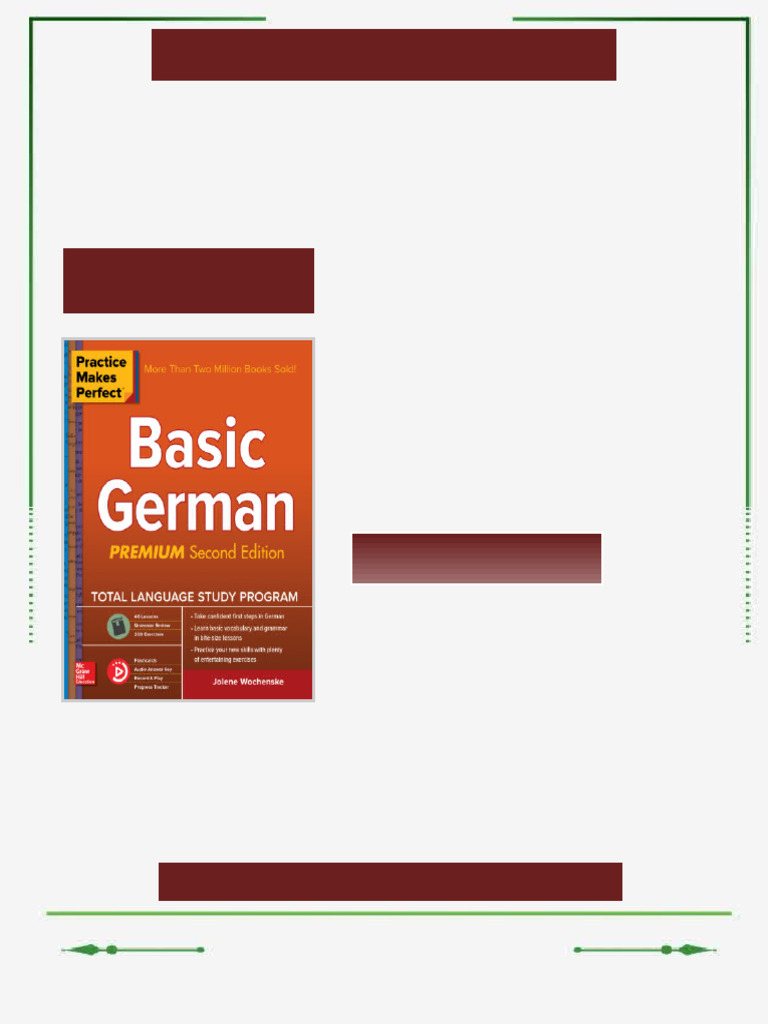 Basic German Jolene Wochenske eBook ultra-clear pdf | PDF | Verb | Pronoun