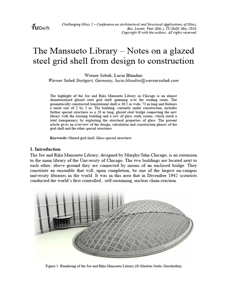 60-The Mansueto Library – Notes on a Glazed Steel Grid Shell From ...