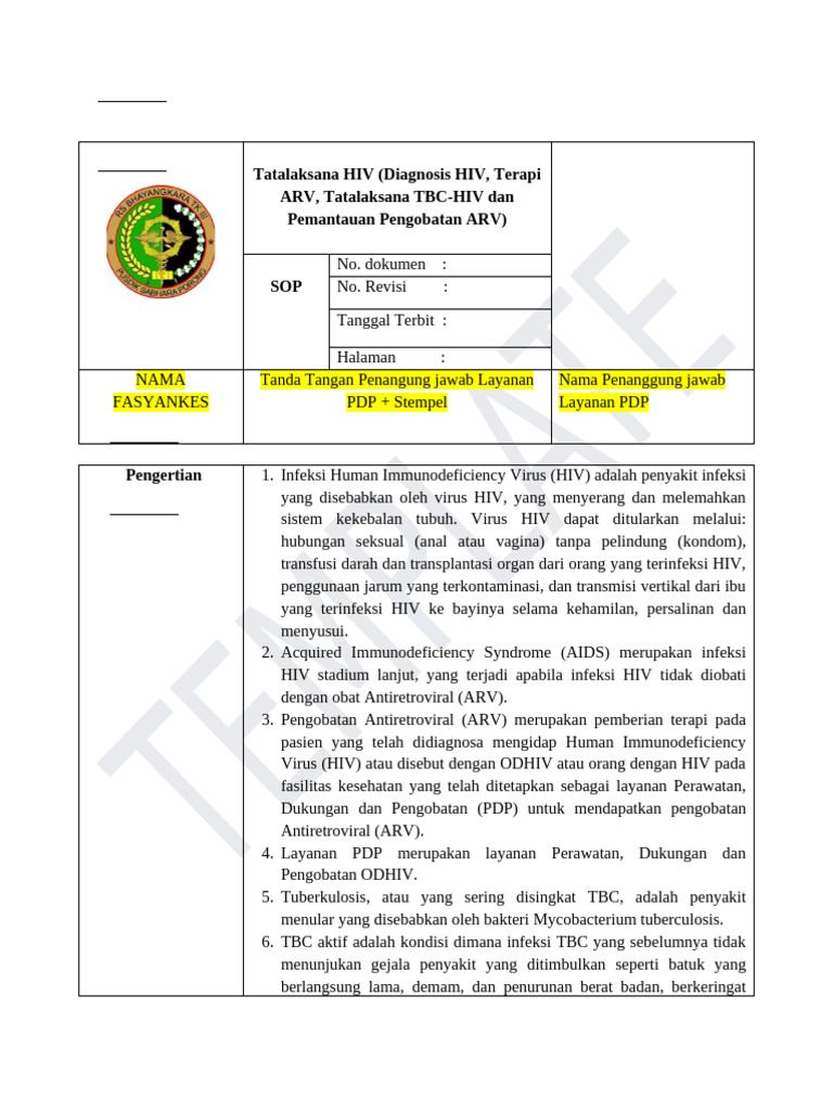 Tatalaksana Komprehensif HIV dan TBC | PDF
