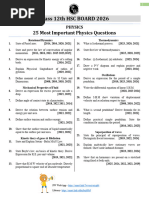 12th HSC Physics Study Guide 2025-26 | PDF | Rotation Around A Fixed ...