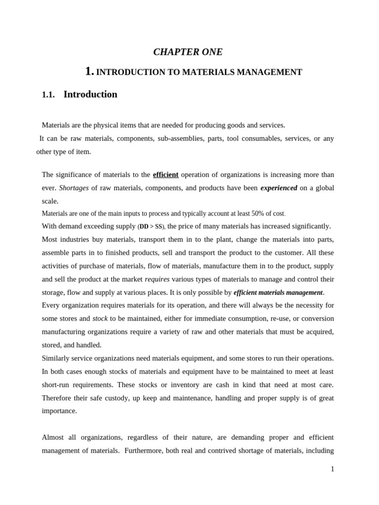 chapter 1 (1)-1 | PDF | Inventory | Supply Chain