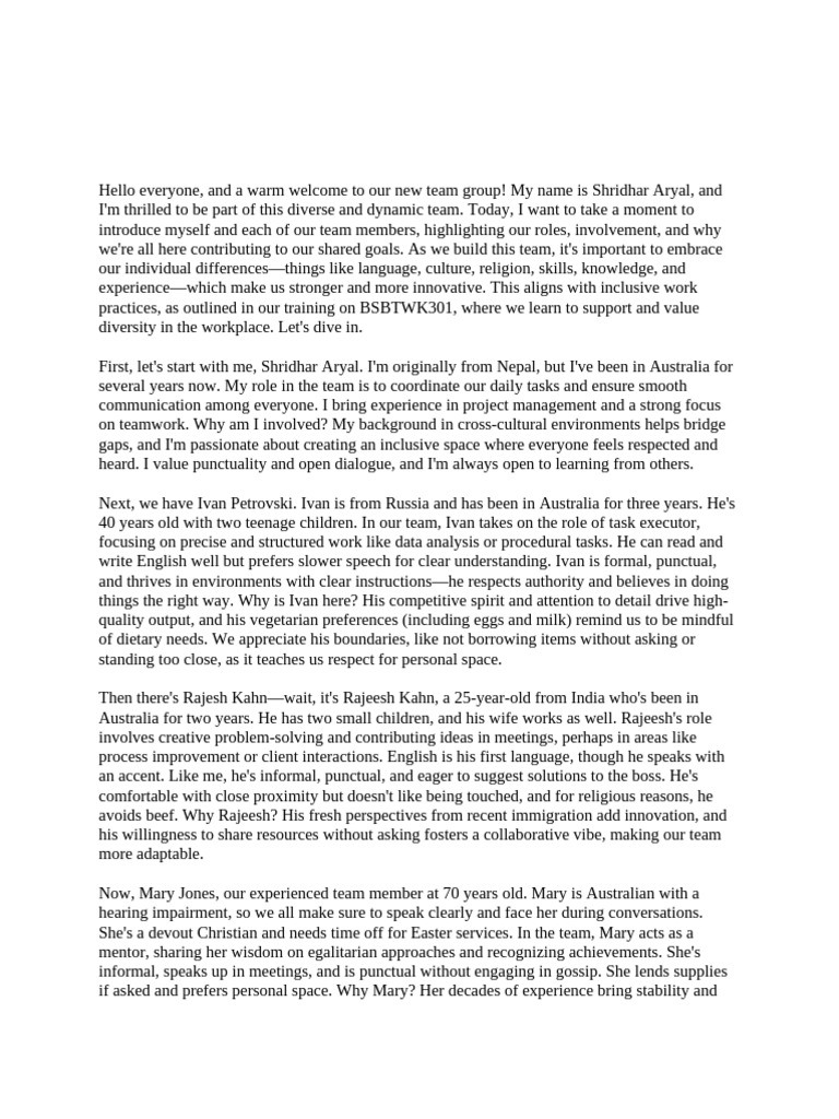 Module 7 Section One Task 4 (1) | PDF | Social Psychology | Human ...