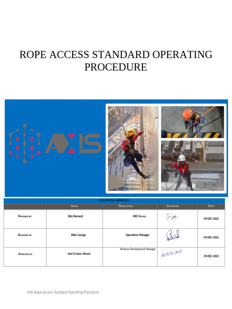 Rope Access Safety Procedures Guide | PDF | Safety | Occupational ...