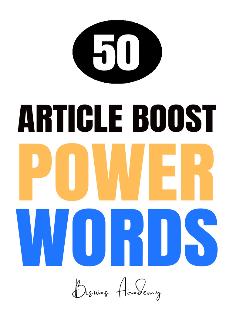 50 Article Boost Power Word List | PDF