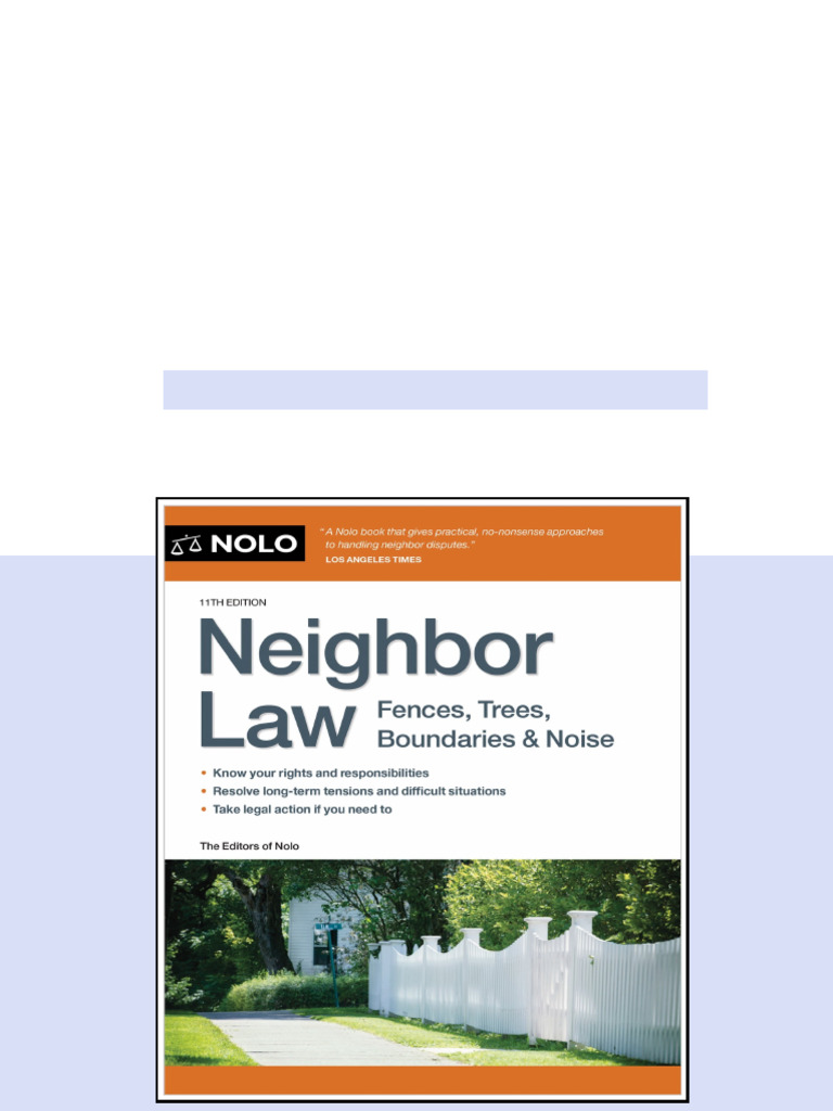 (Ebook) Neighbor Law: Fences, Trees, Boundaries & Noise [Team-IRA ...