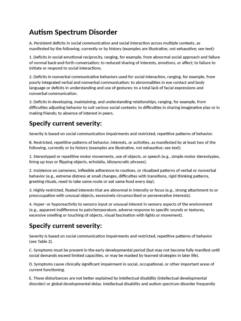 Autism Spectrum Disorder | PDF | Autism | Mental Disorder