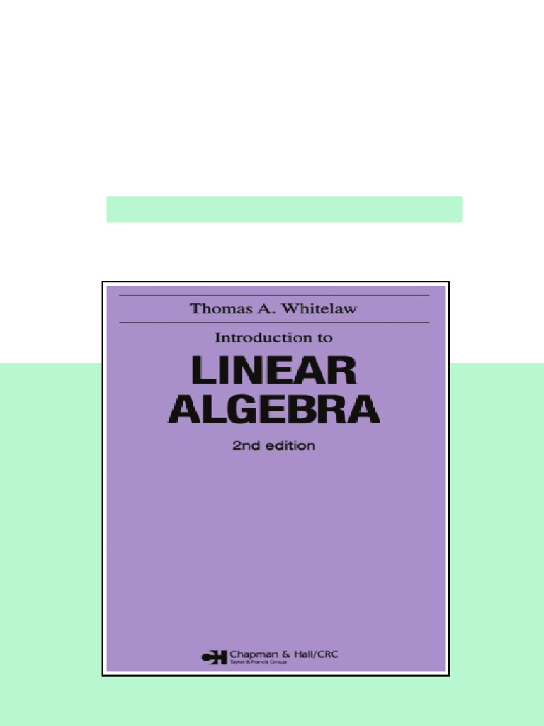 Introduction to Linear Algebra 2nd edition Edition Whitelaw - ebook and ...