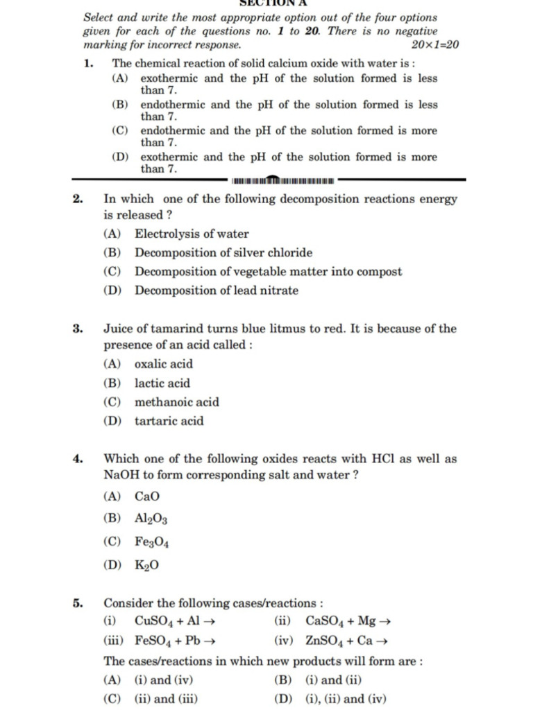 Class 10th 2025 CBSE Board Science Paper | PDF