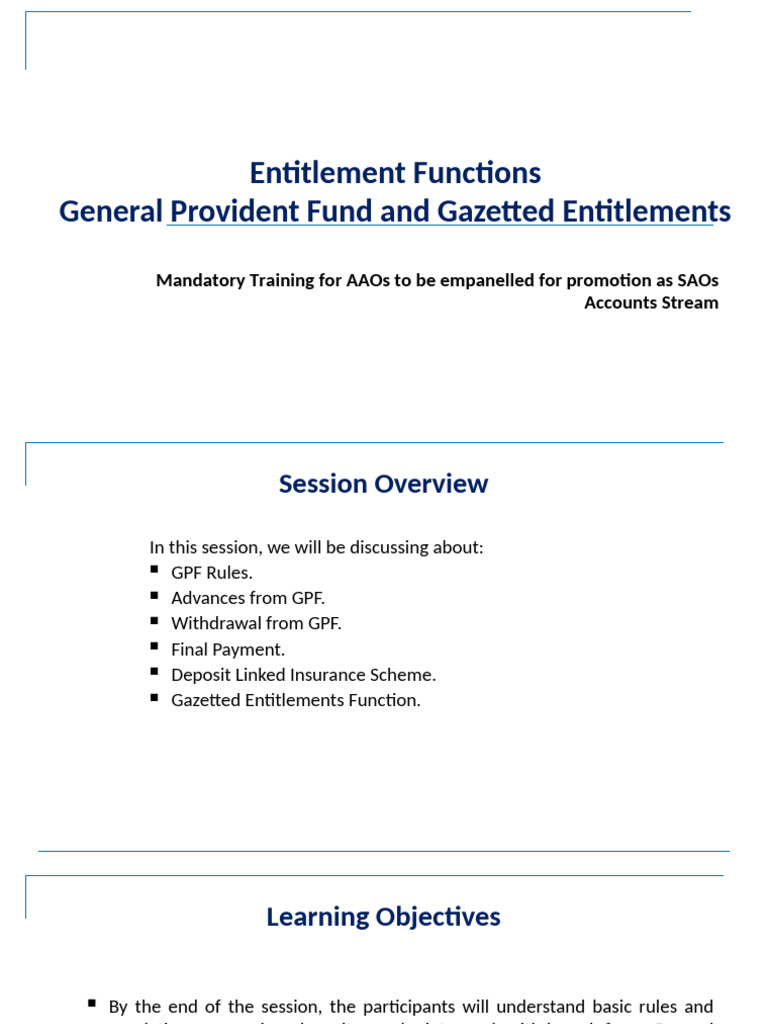 GPF and Gazetted Entitlements Guide | PDF | Subscription Business Model ...