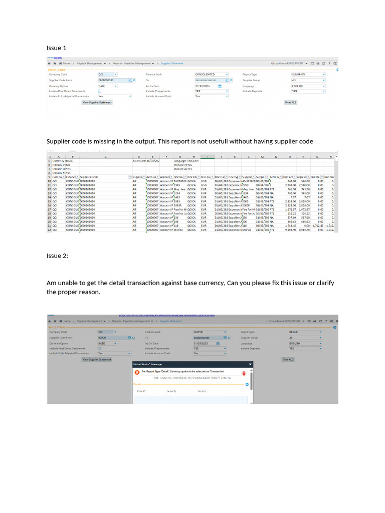 Supplier Statement | PDF