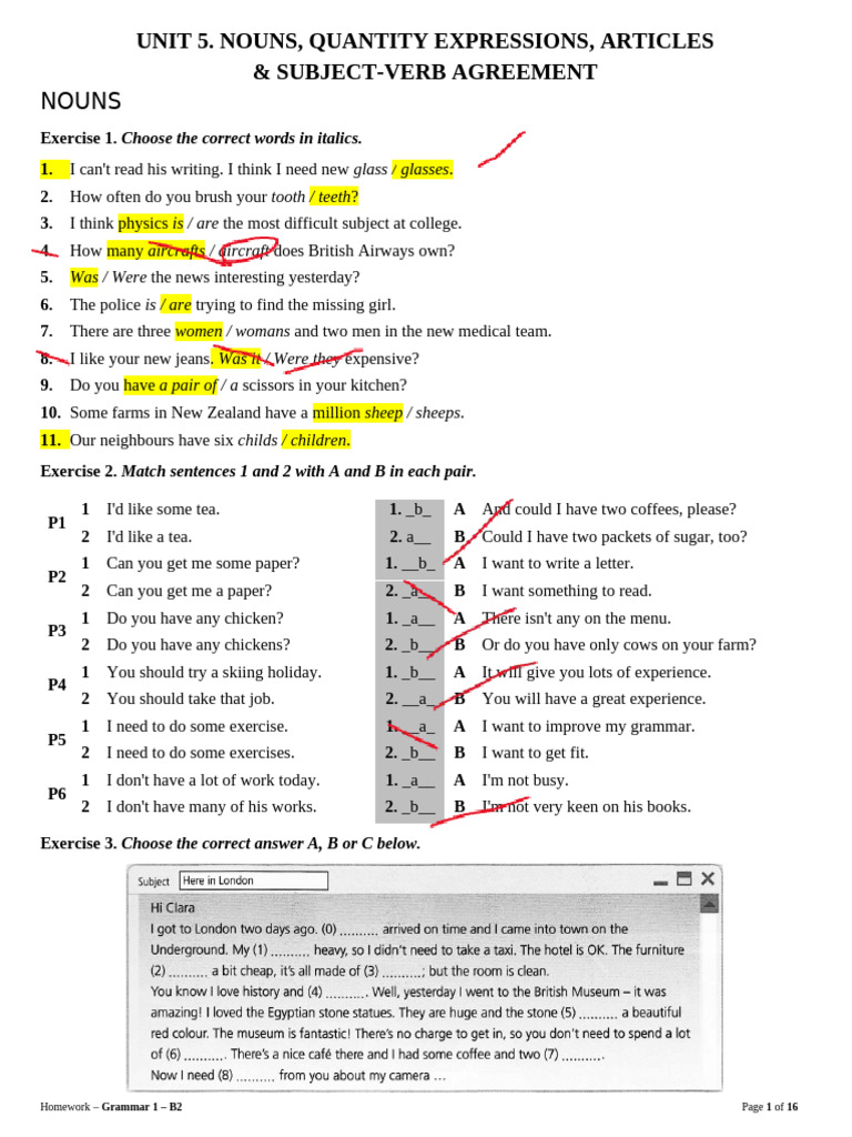 UNIT 5 - Homework | PDF