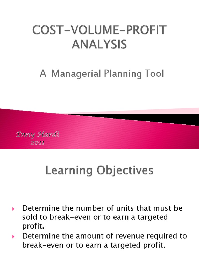 Cost-Volume-Profit Analysis Guide | PDF | Tax Rate | Revenue