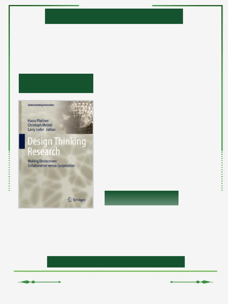 Design Thinking Research: Making Distinctions: Collaboration versus ...