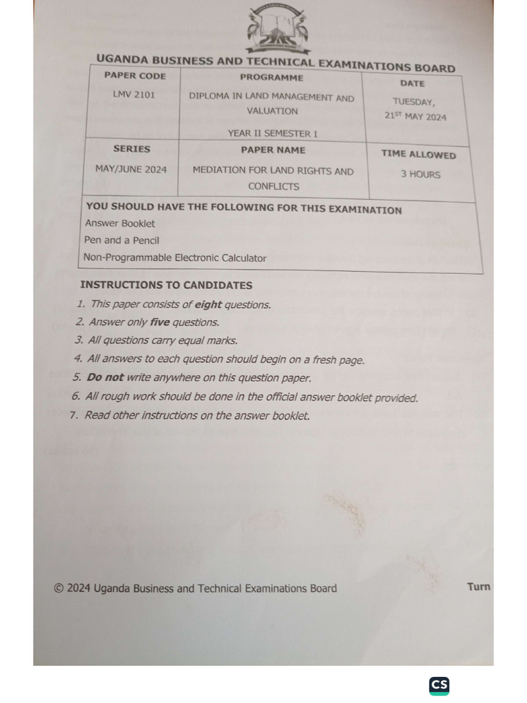 2024 OVERALL Past Papers | PDF