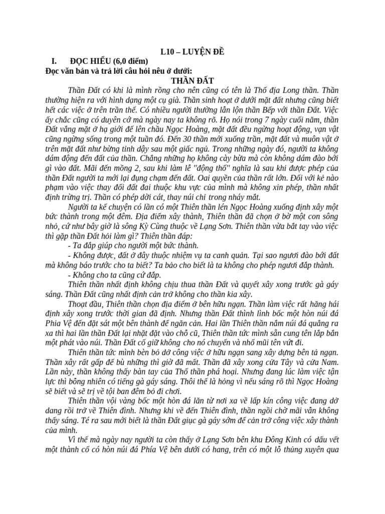 L10 - ĐỀ THẦN ĐẤT | PDF