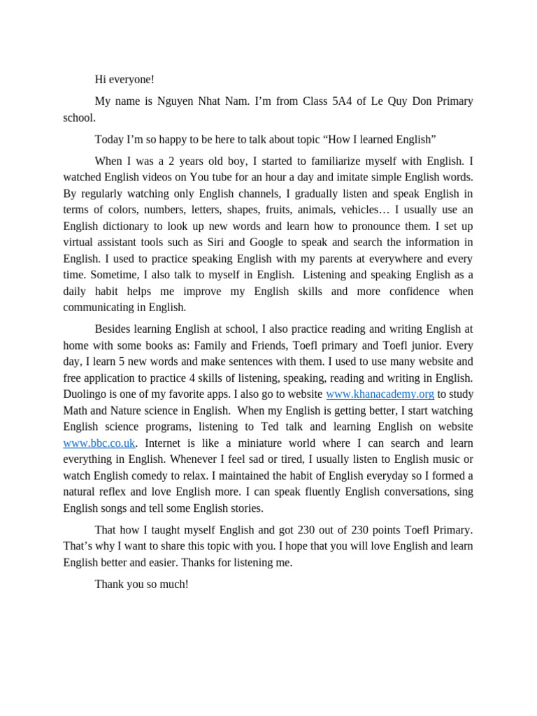 How I Learned English Effectively | PDF